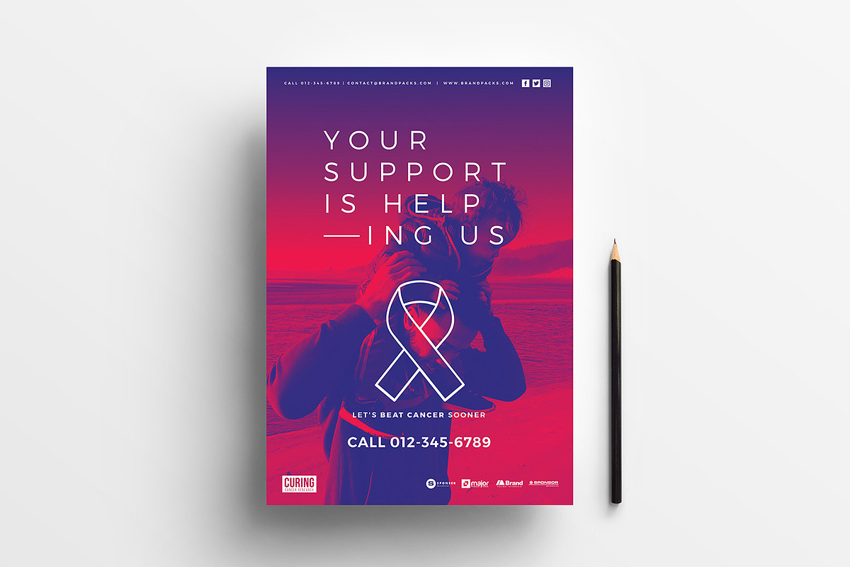 Cancer Charity Templates Pack, a Flyer Template by BrandPacks