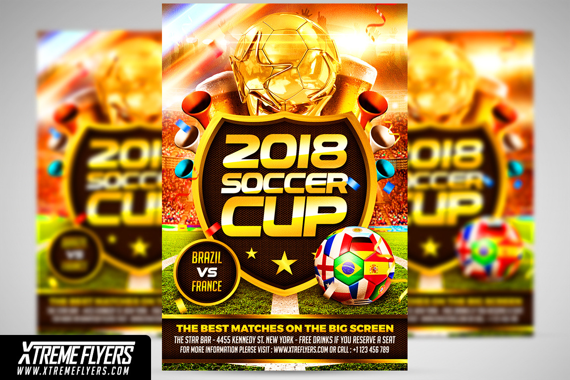 Soccer World Cup Flyer, a Flyer Template by XtremeFlyers