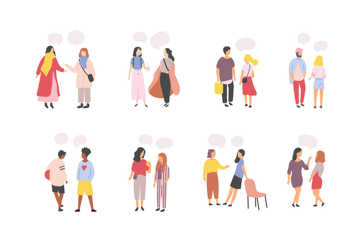 People talking, a Person Illustration by Good Studio