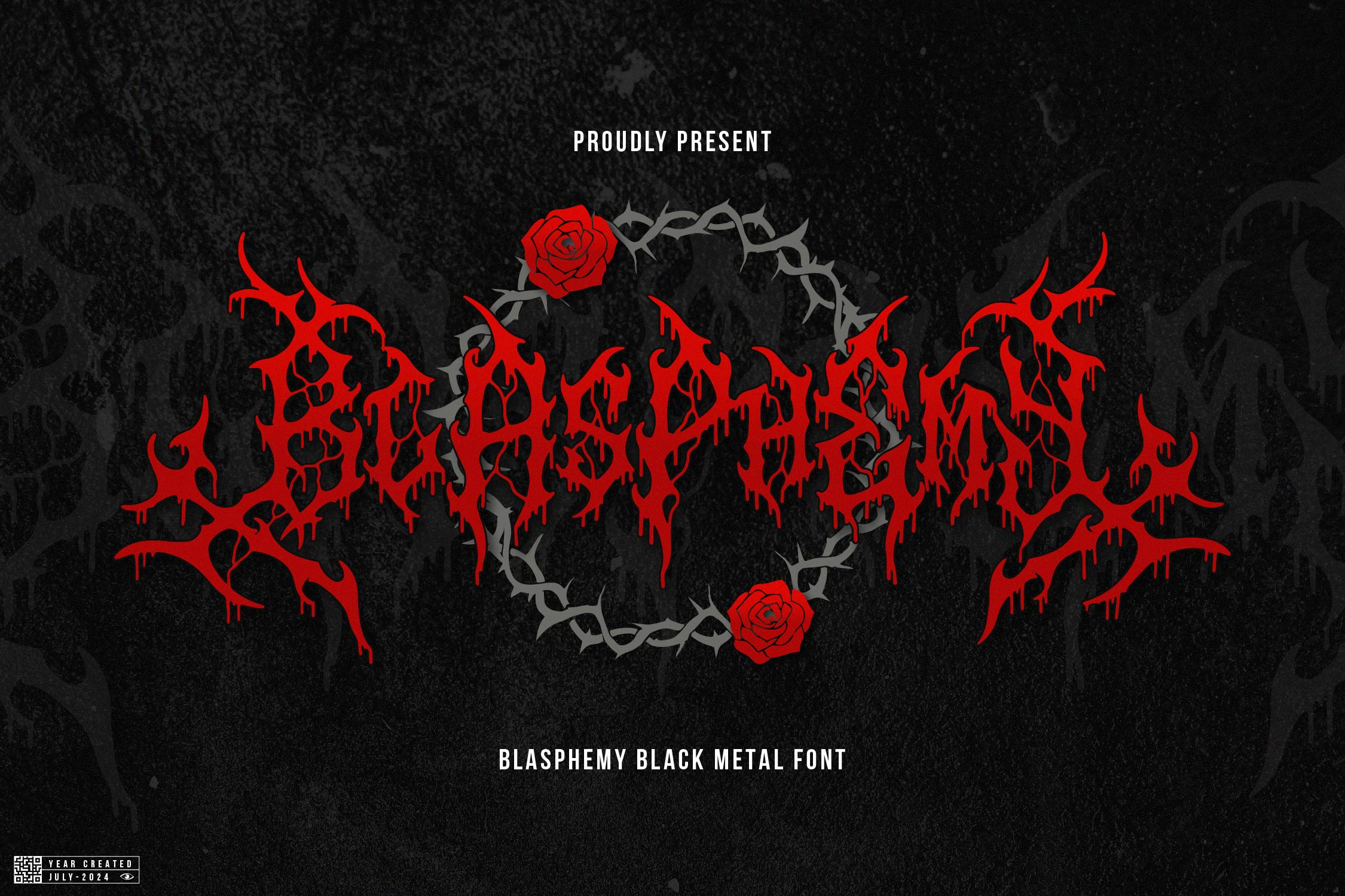 Blasphemy | Black Metal Font, a Blackletter Font by Denustudios