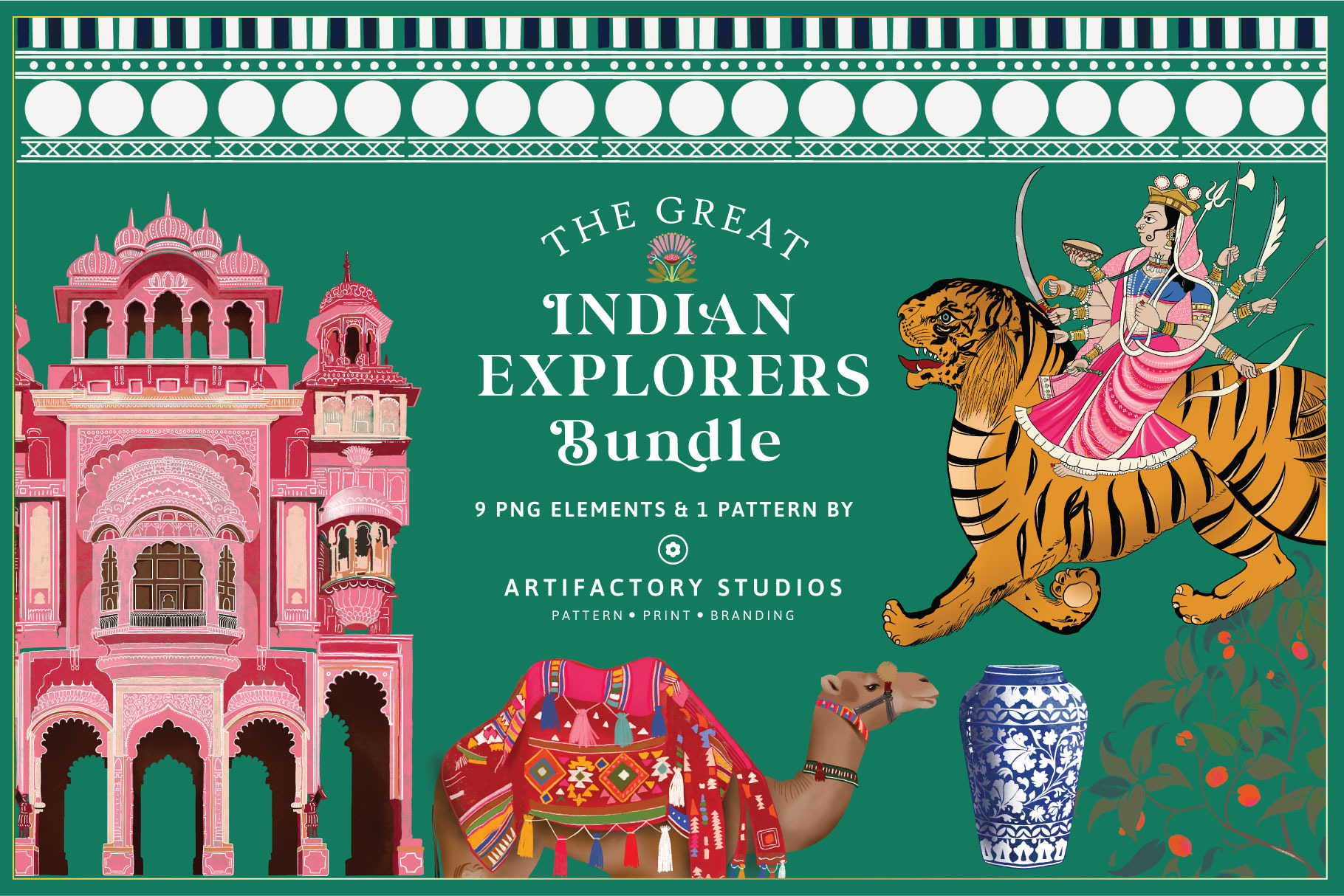 Indian Explorers Elements Bundle, a Decorative Illustration by ...
