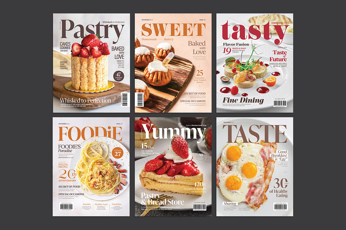 Cooking Food Magazine Cover Template, a Magazine Template by BrandPacks ...