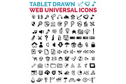 Mega collection of hand drawn web icons, an Object Illustration by ...