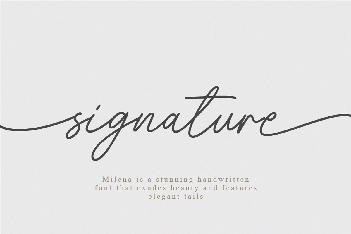 Milena Beautiful Handwritten Script | Creative Market