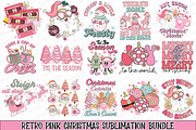 Pink Retro Christmas Design Bundle, an Object Graphic by Boodesign