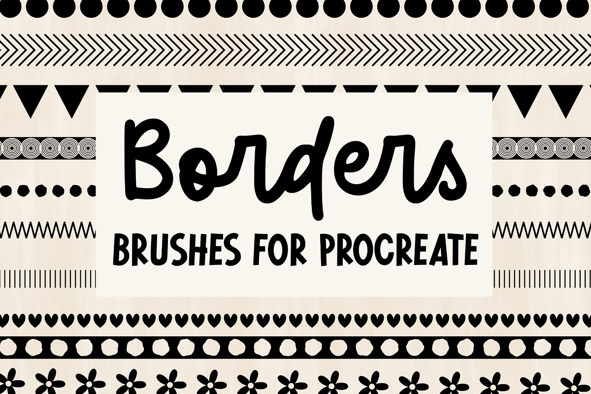Borders | Line brushes for Procreate, a Brush Add-On by Design av MAD | Creative Market