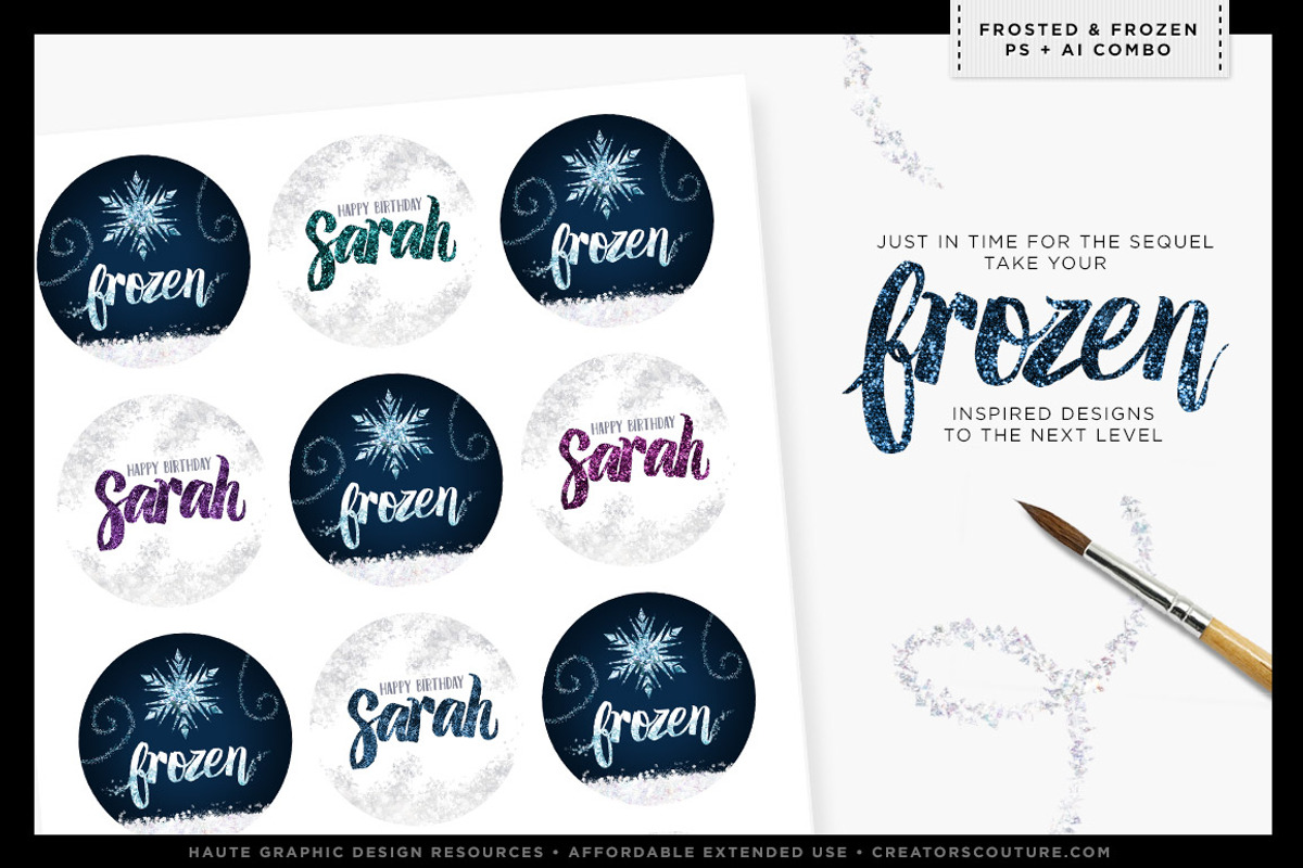 Frozen Styles Bundle Photoshop + Ai, a Layer Style Add-On by Creators ...