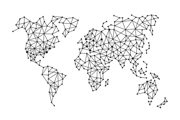 Triangle Polygonal Style World Map, a Pattern Graphic by in8finity