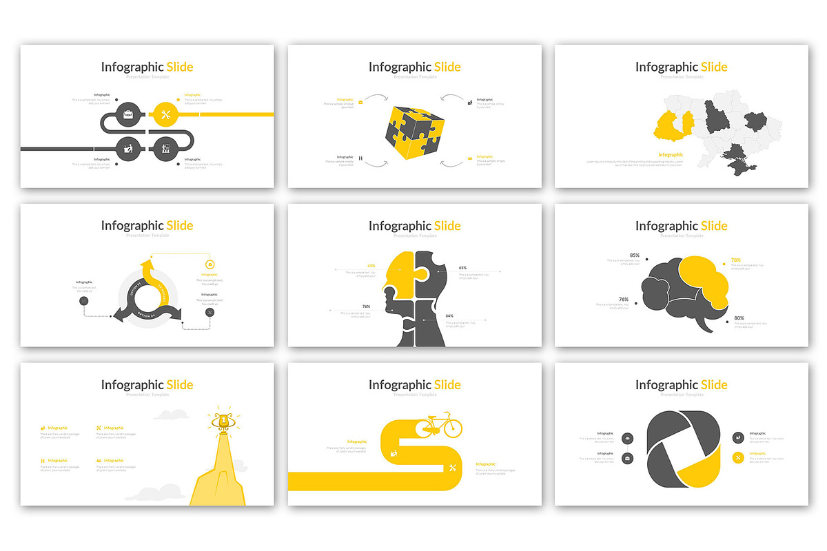 Yellow Modern Presentation Template, a Presentation Template by ...