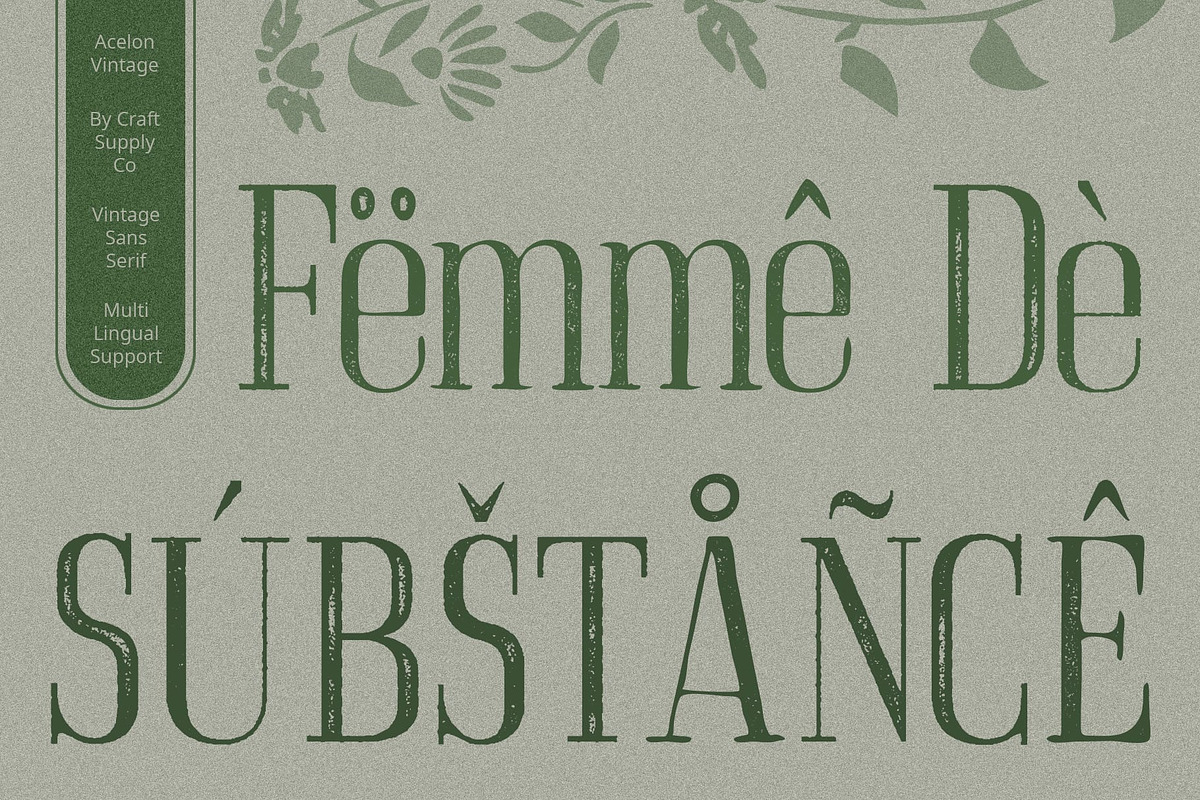 Acelon Vintage, a Serif Font by Craft Supply Co.