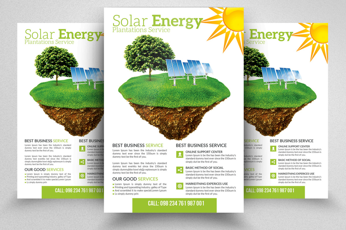 Save Energy Plan Flyer Template, a Flyer Template by Psd Templates