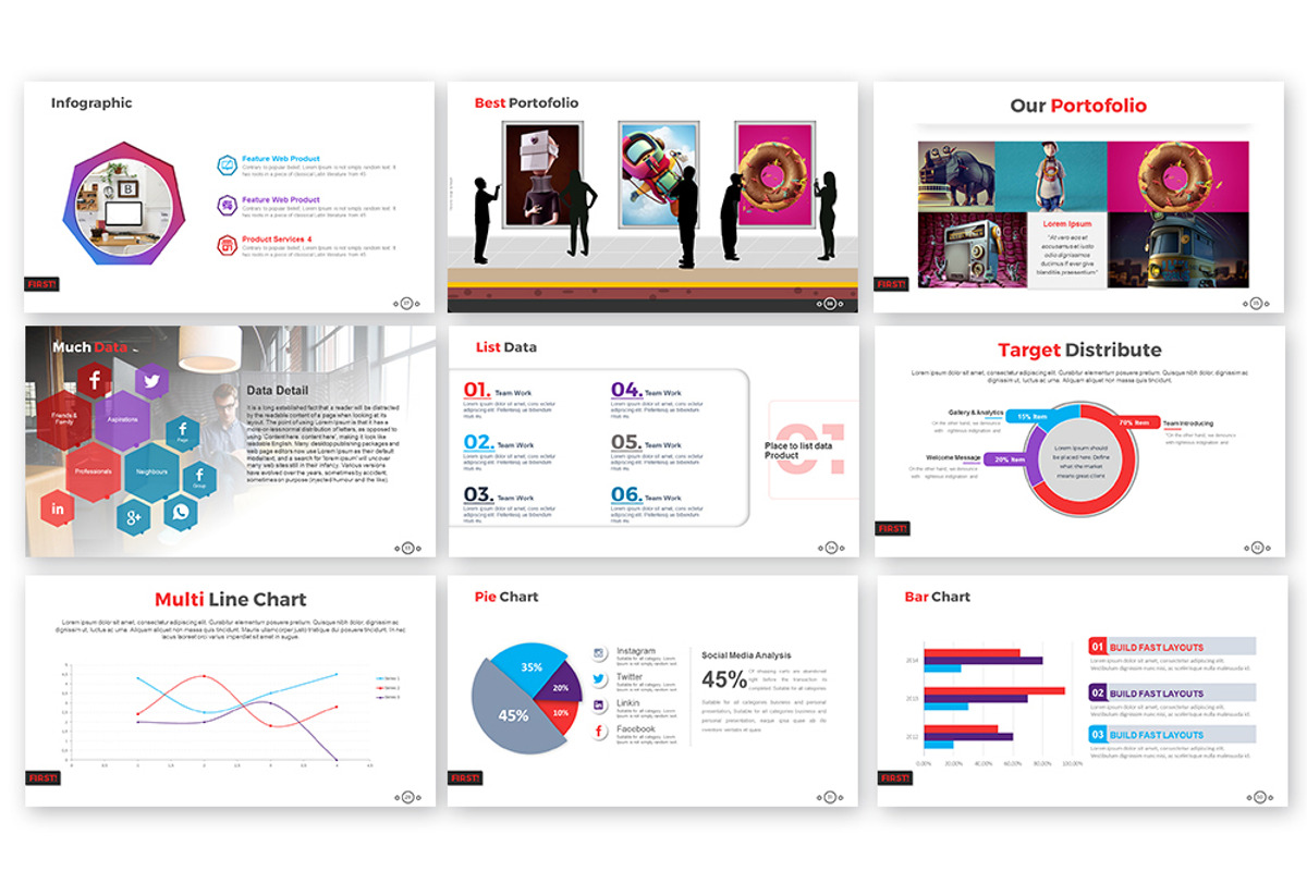 First Powerpoint Template, a Presentation Template by RRGraph