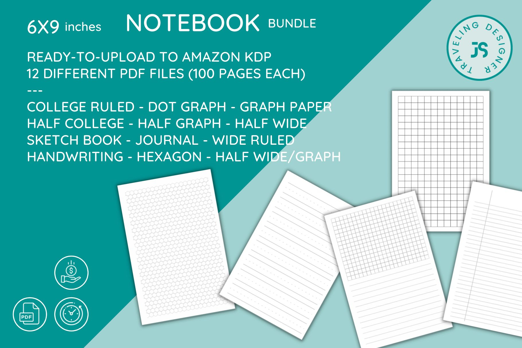 COMPOSITION NOTEBOOK JOURNAL BUNDLE