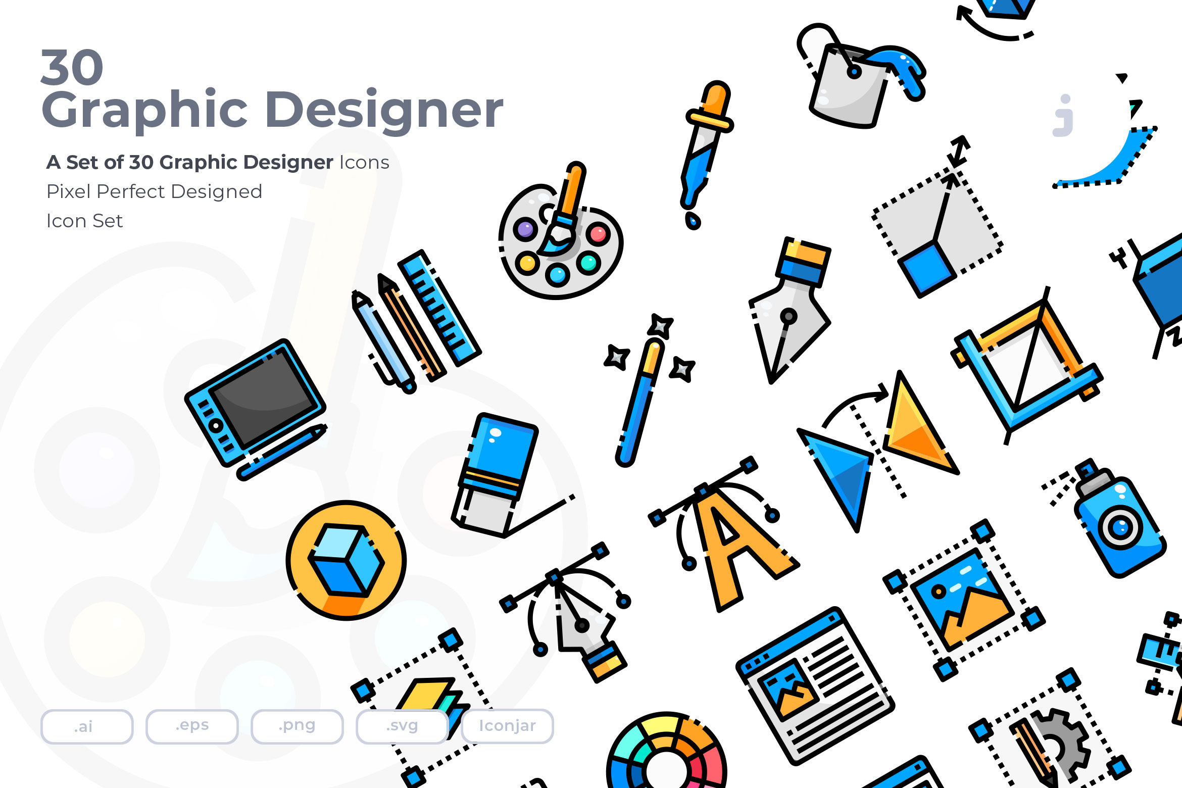 30 Graphic Design Icon set | Outline Icons ~ Creative Market
