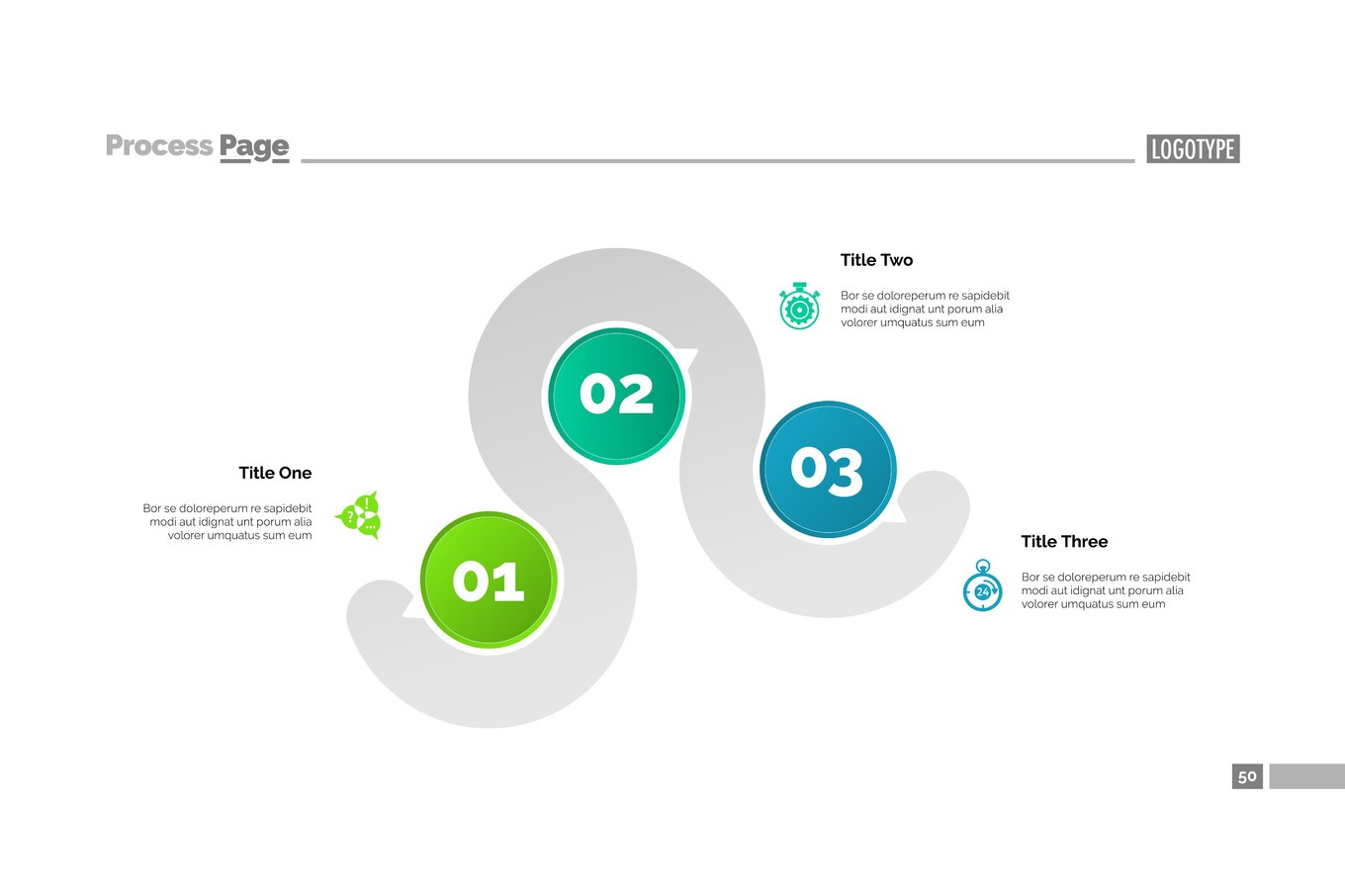 Three Point Plan Slide Template, a Texture Graphic by SurfsUpVector