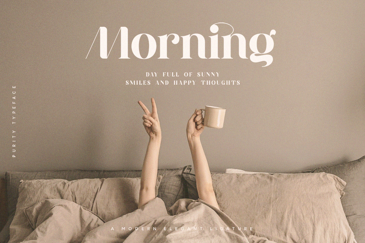 Purity - Modern Ligature Font, a Serif Font by TypeFounder
