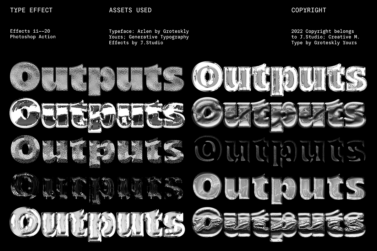 Generative Type Effects, an Action Add-On by J.Studio | Creative Market