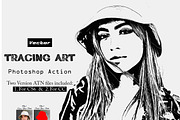 Vector Tracing Art Photoshop Action, an Action Add-On by Studio Retouch ...