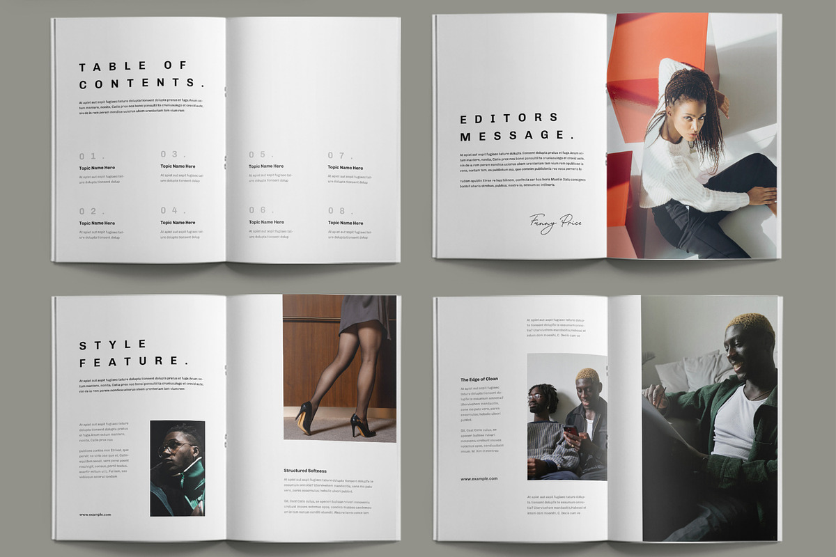 Clean Editorial Fashion Magazine