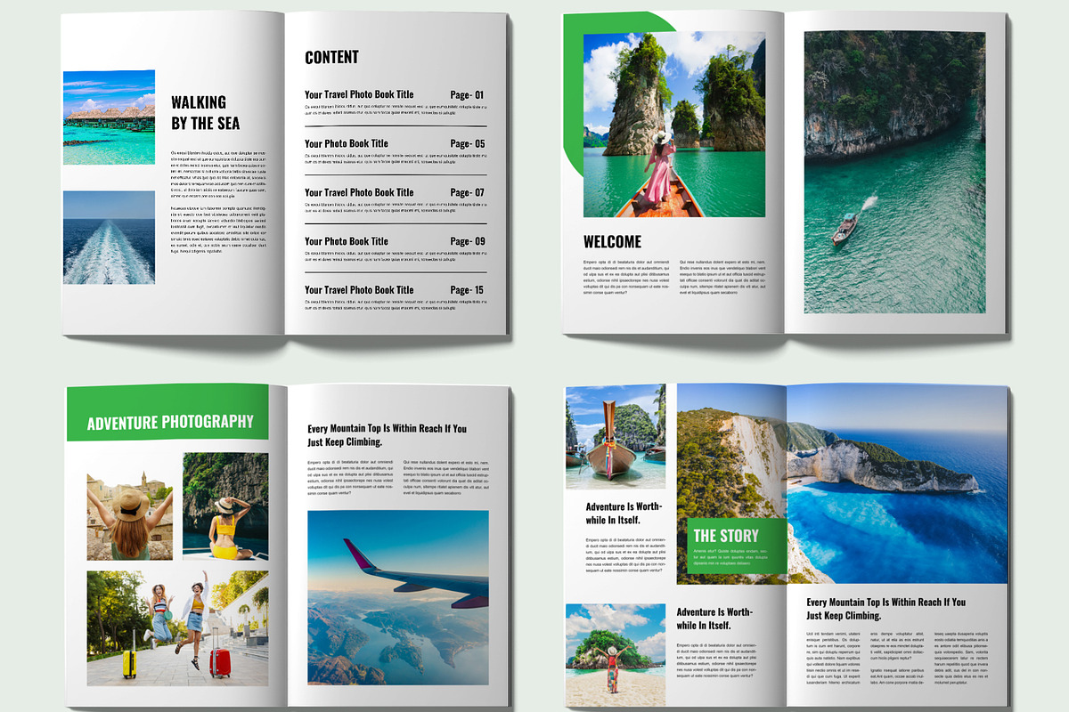Simple Travel Photobook Layout