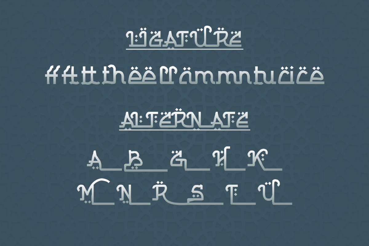 Salamah Arabic Style Typeface, a Symbol Font by zerologicstudio