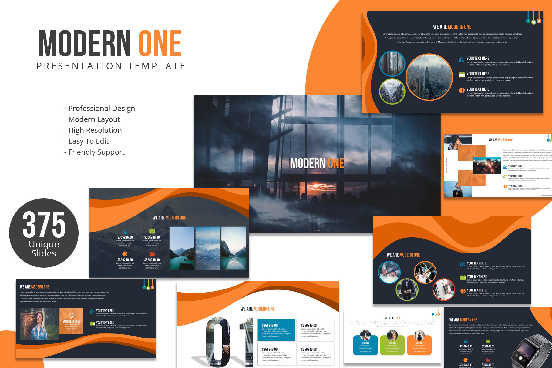Modern One Powerpoint Template, a Presentation Template by Creative Slides