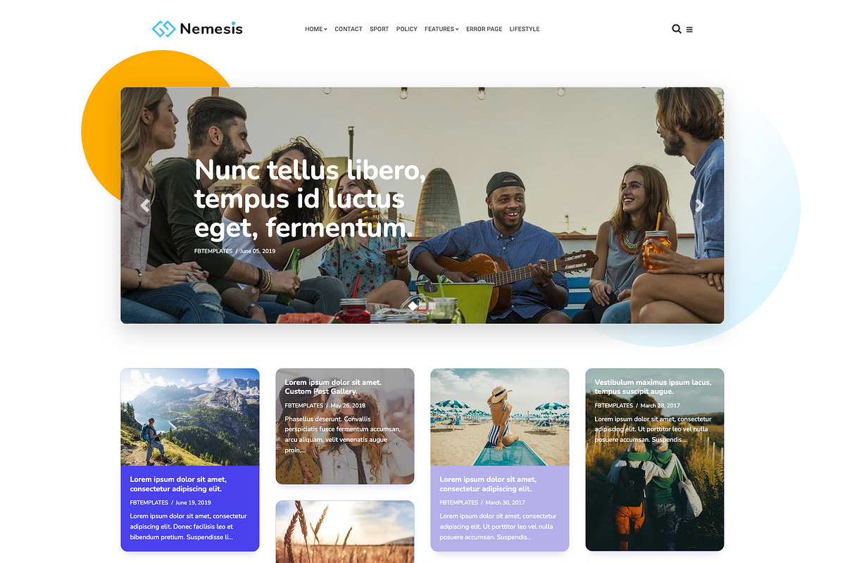 Modern Blog HTML5 Template