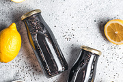 Detox activated charcoal black chia featuring chia, chia water, and ...