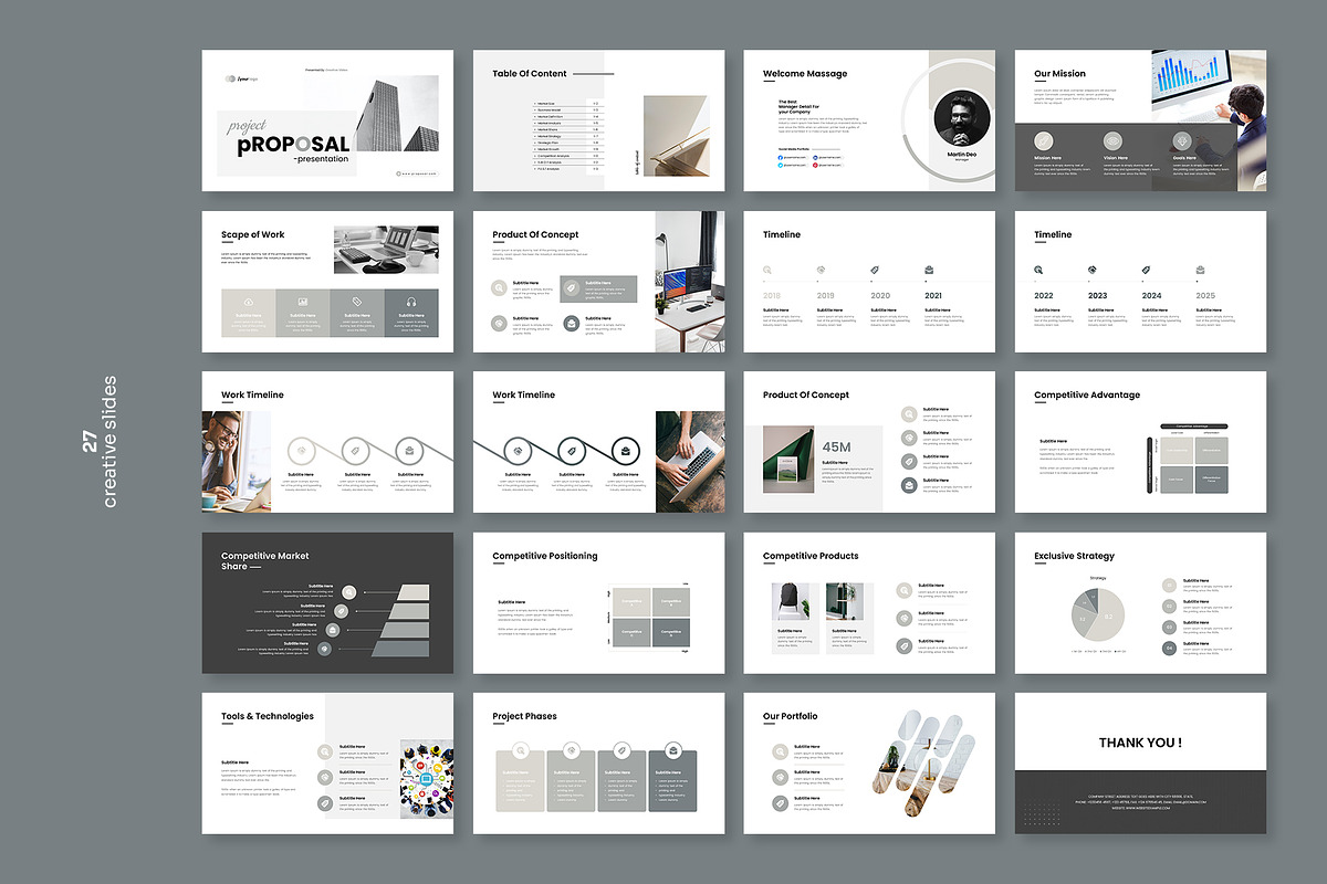 Project Proposal PowerPoint Template, a Presentation Template by ...