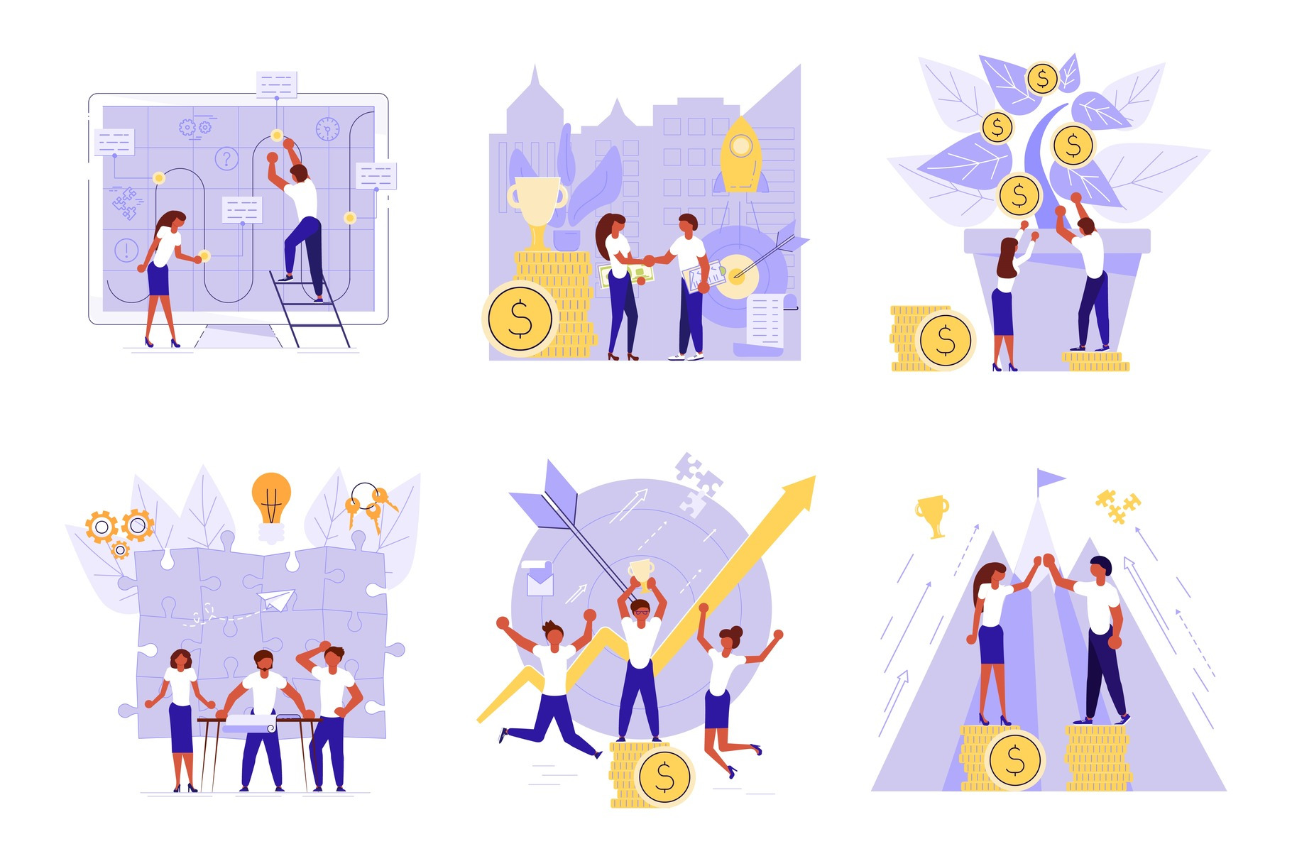 Planning development of ideas set, an Education Illustration by Lucky ...