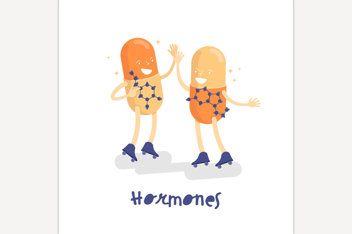 Hormones character icon., an Outline Icon by Anna's Shop