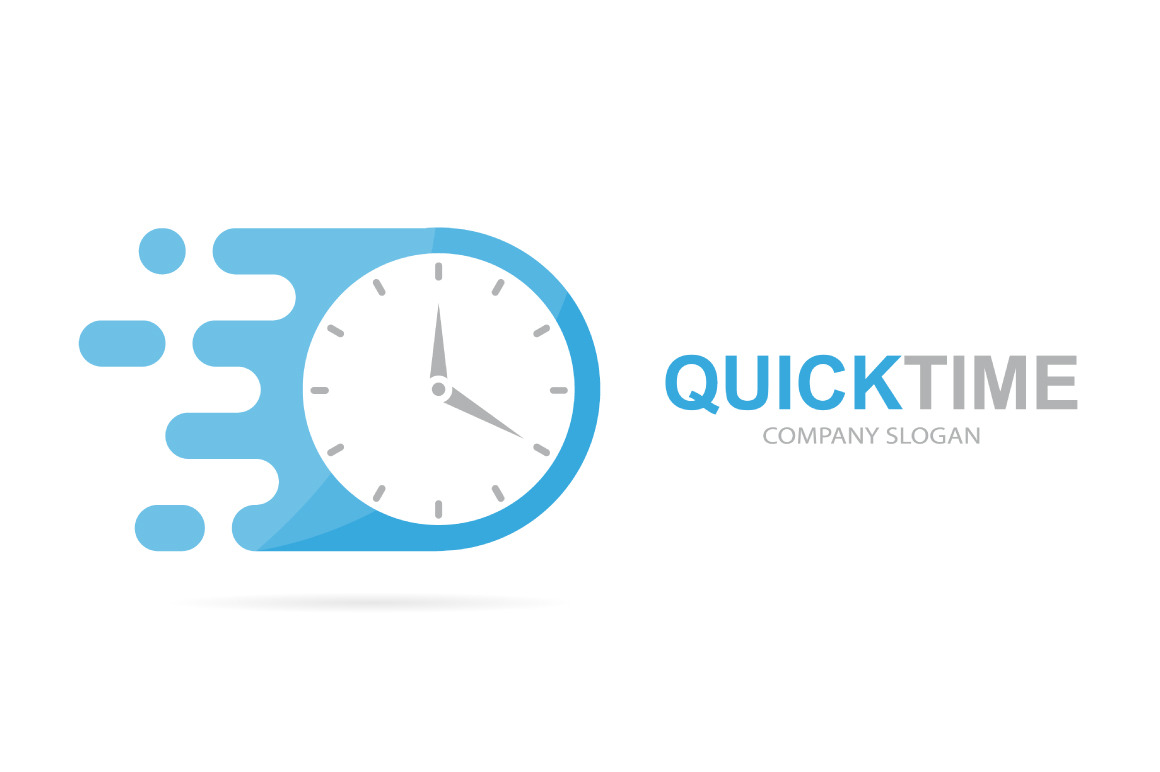 Fast clock logo combination, a Branding & Logo Template by GraphiShop