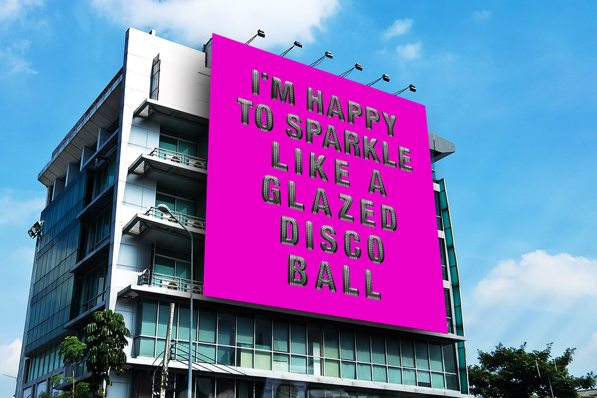 Discoball Font, a Font by Handmadefont