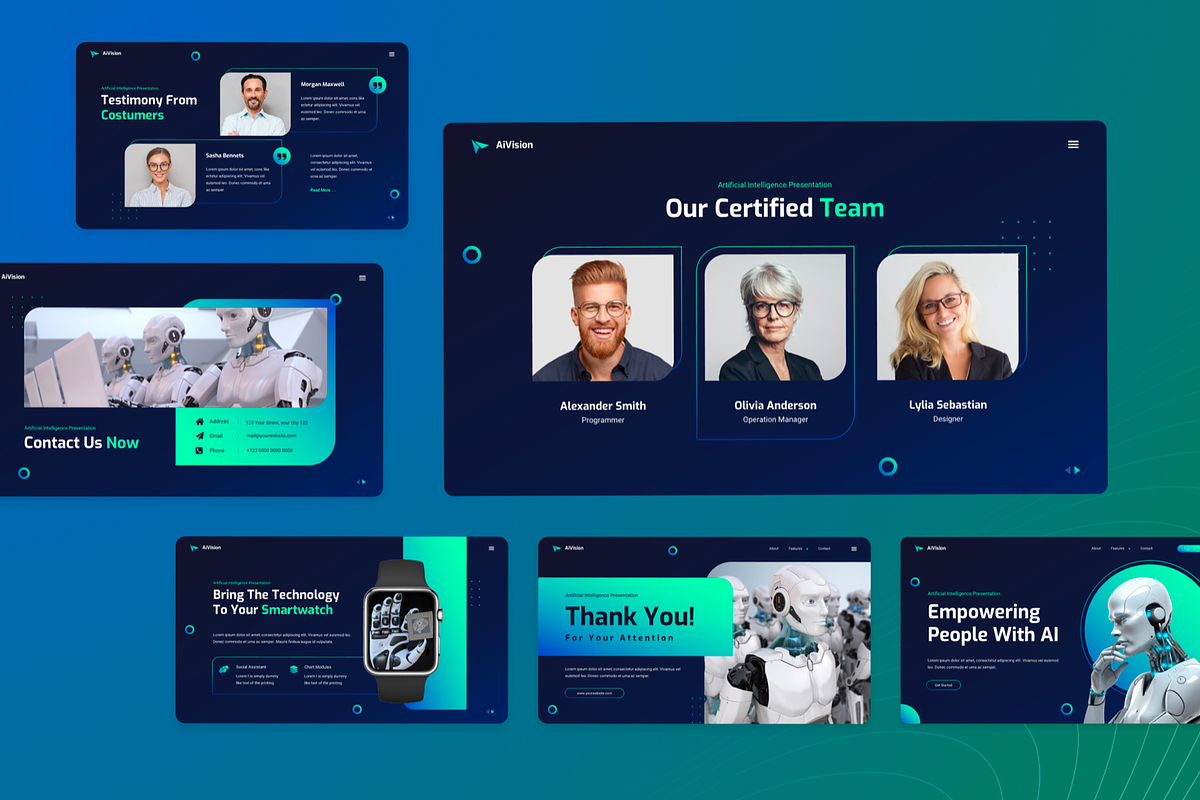 Artificial Intelligence Google Slide, a Presentation Template by SquidPixey