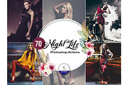 70 Night Life Photoshop Actions, an Action Add-On by DreamColor