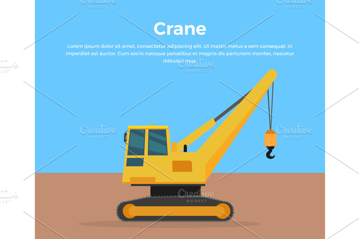 Caterpillar Crane Banner, a Technology Illustration by robuart ...
