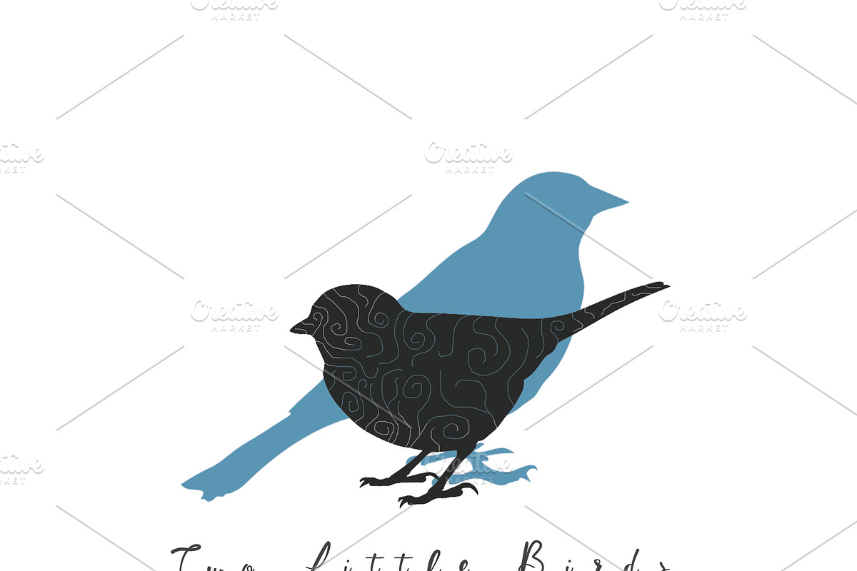Two Little Birds Logo, a Branding & Logo Template by WeavaBird