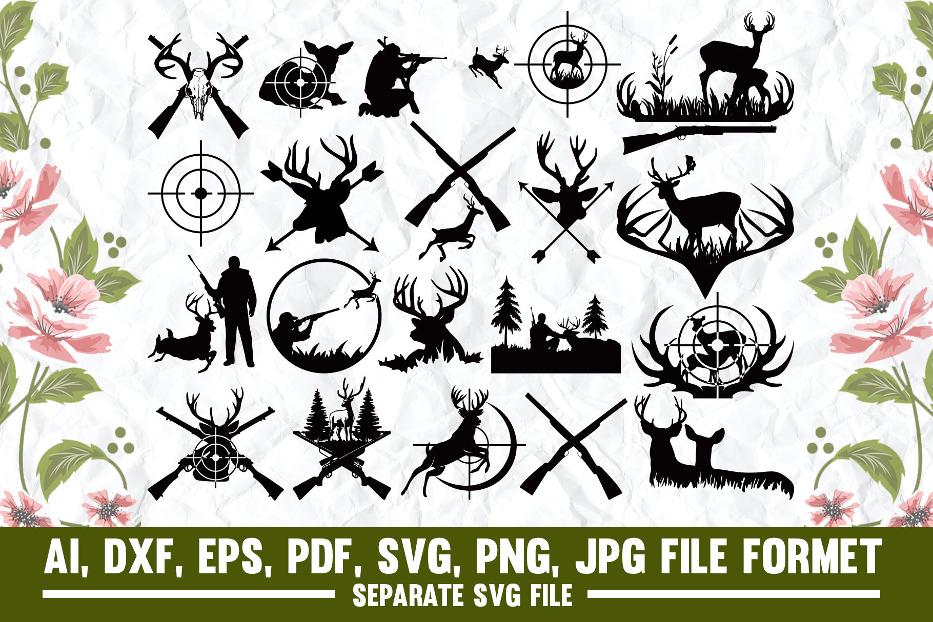 Deer hunting,hunting,deer,hunter svg, an Object Graphic by ...