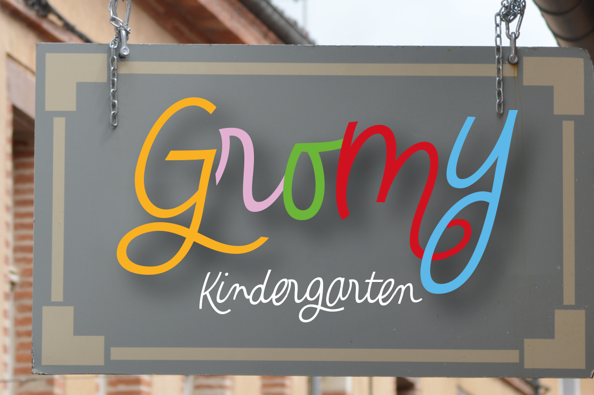 Gromy Italic, a Script Font by Eurotypo