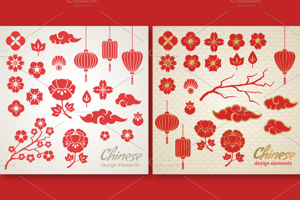 Chinese Design Elements, an Illustration by kotoffei