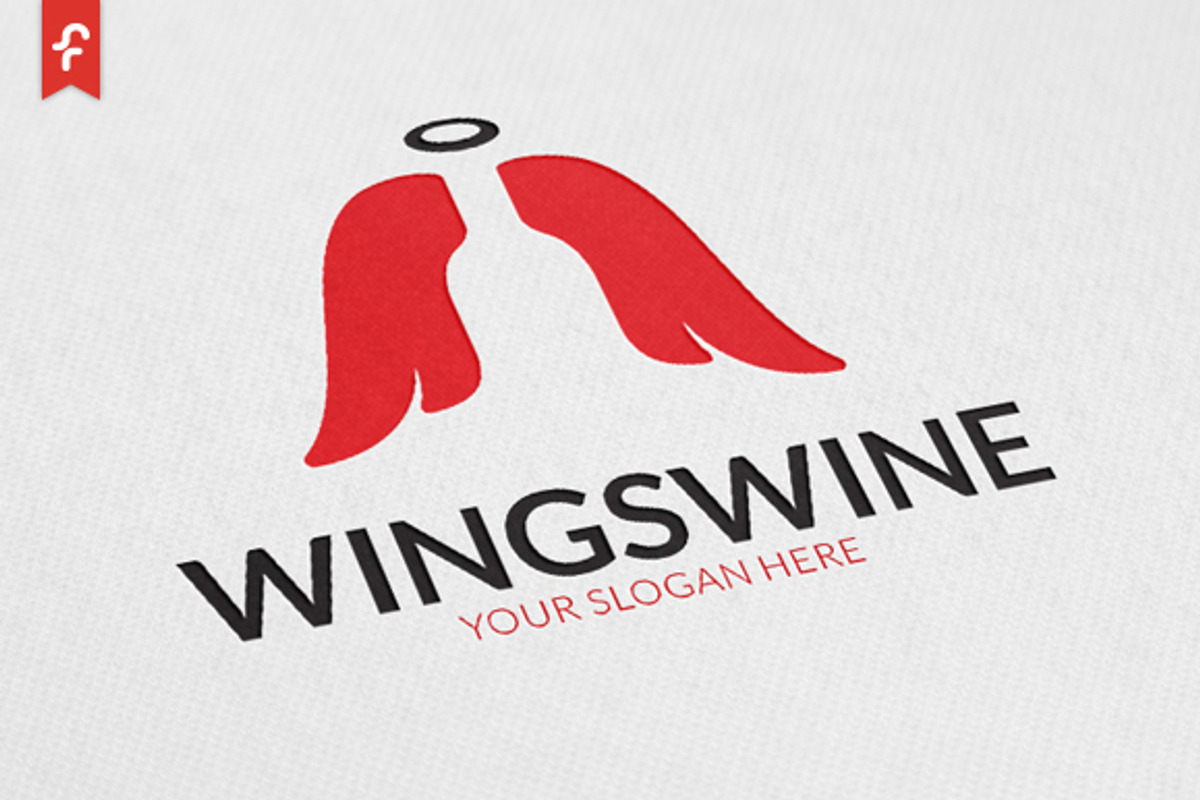 Wings Wine Logo, a Branding & Logo Template by ft.studio