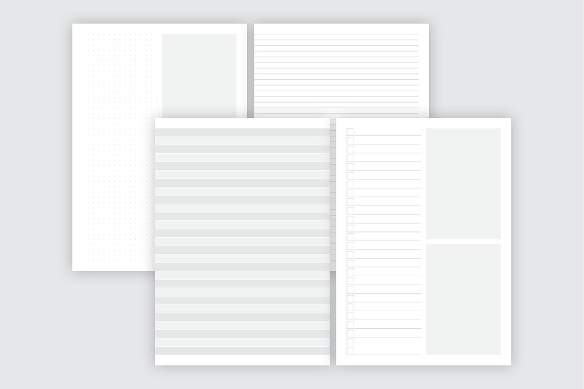 Digital Notes Template Bundle Pack, a Stationery Template by MNT-Creator