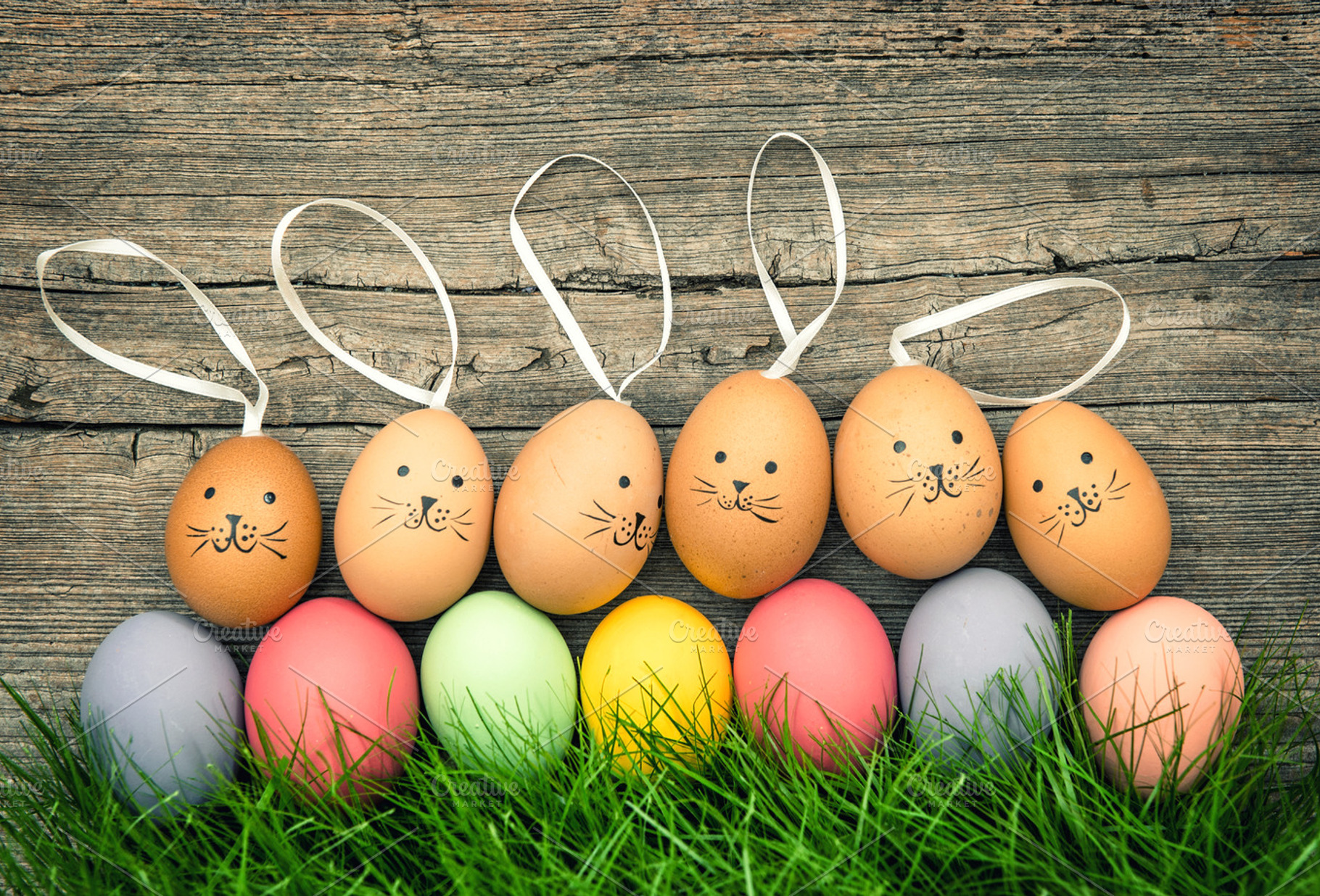 Funny bunnies easter eggs, a Holiday Photo by LiliGraphie