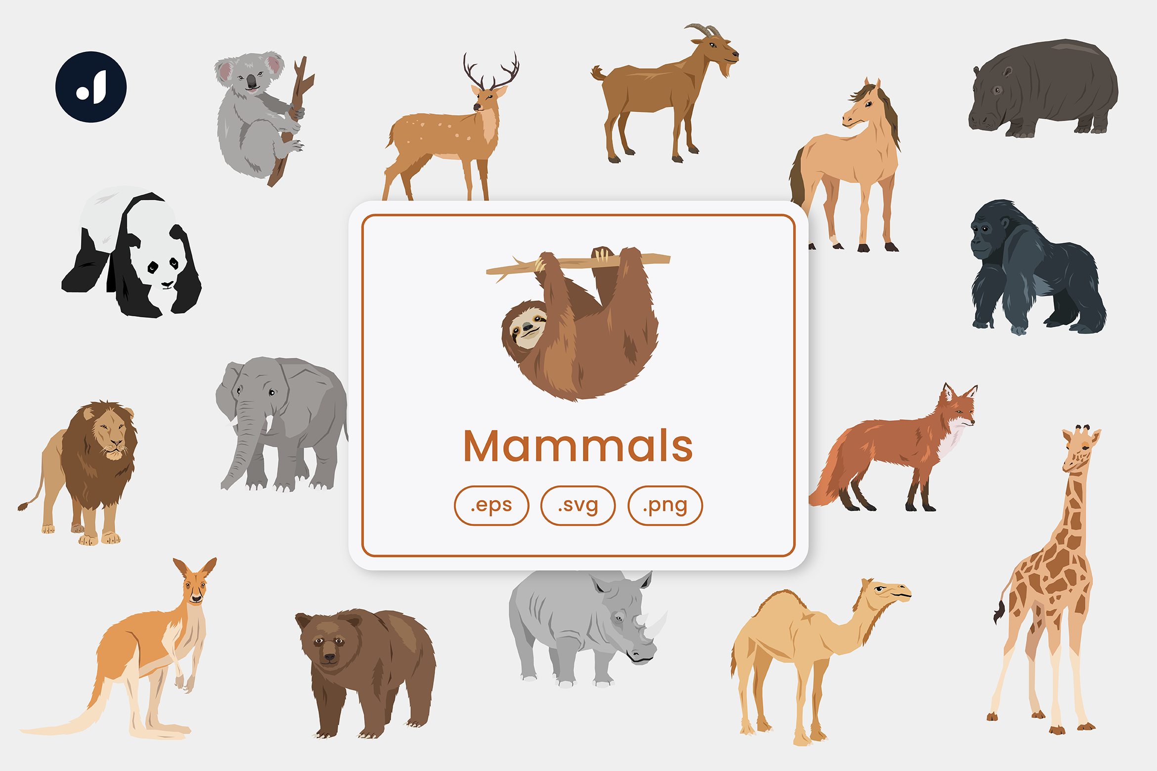 Mammals Illustration | Creative Market
