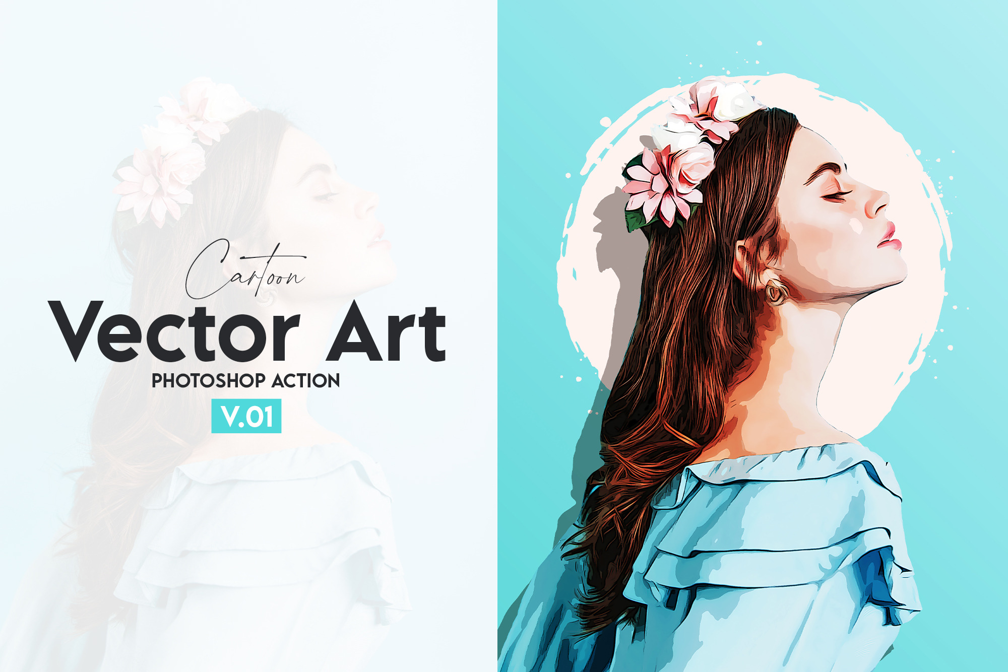 Cartoon Vector Art Photoshop Action
