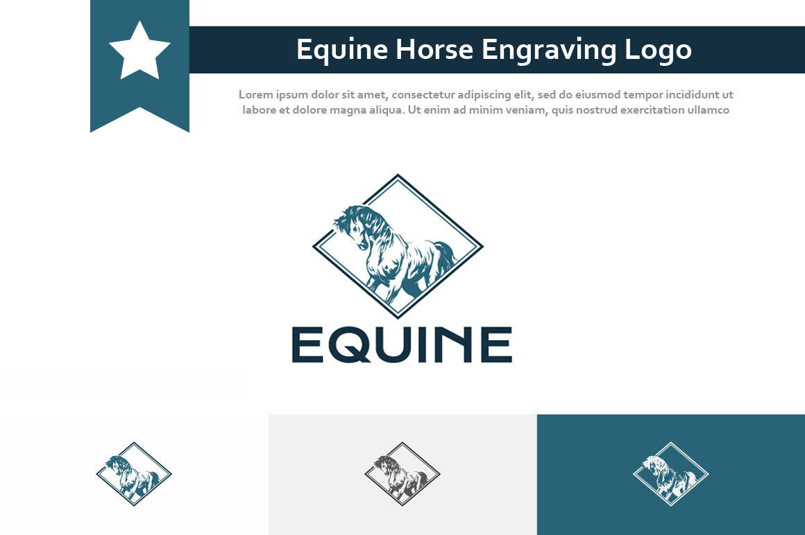 Equine Equestrian Horse Diamond Logo | Branding & Logo Templates ...