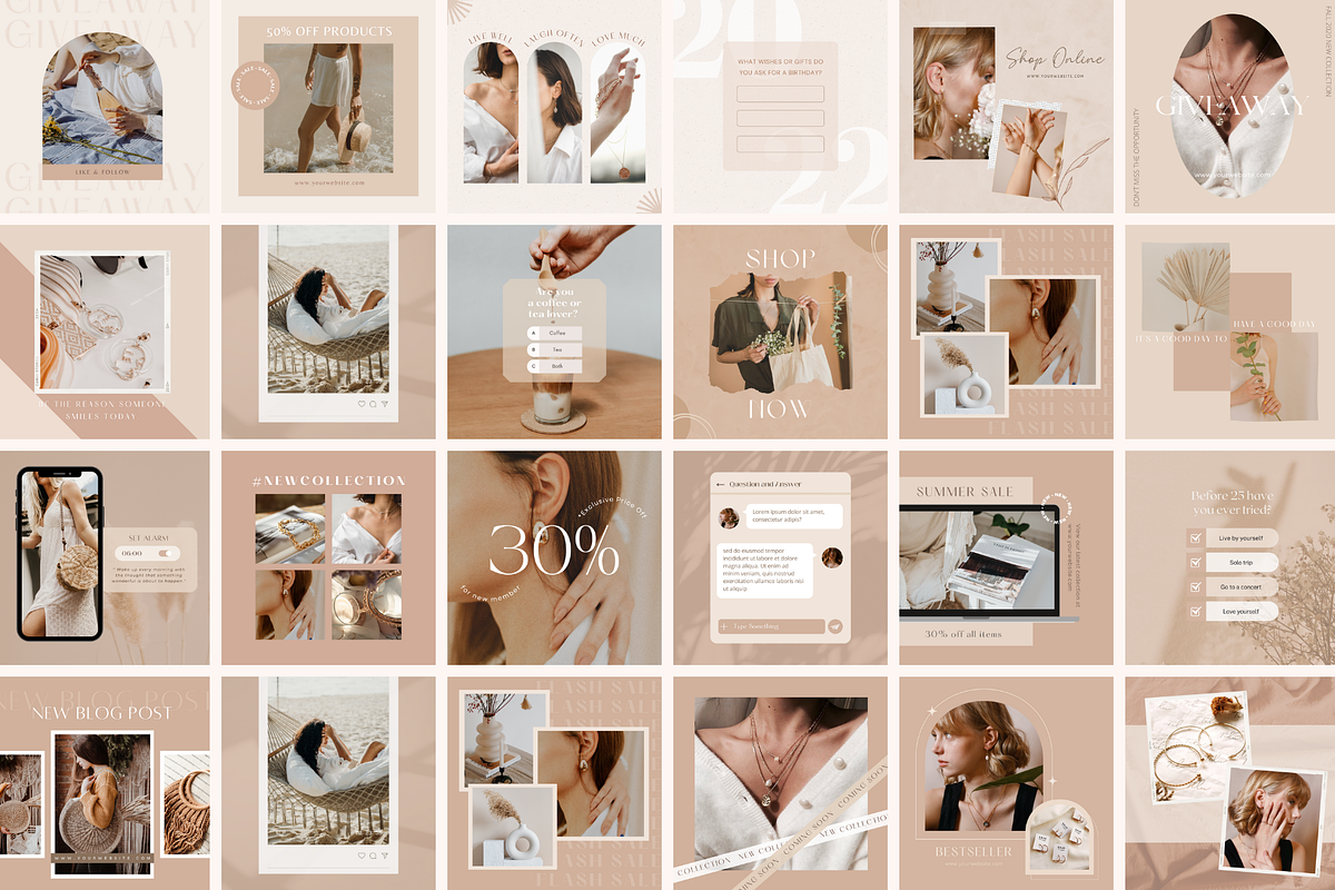 Aesthetic Instagram Post Template, a Social Media Template by ShopRShop