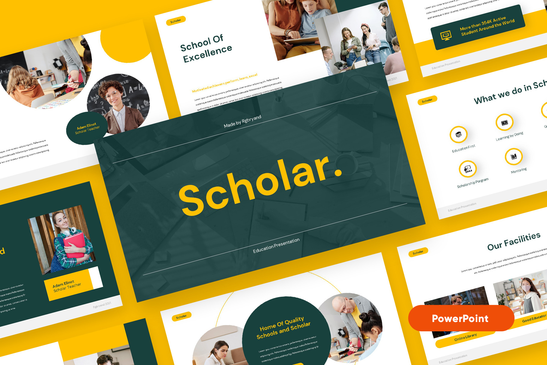 SCHOLAR - Education Powerpoint, a Presentation Template by rgbryand
