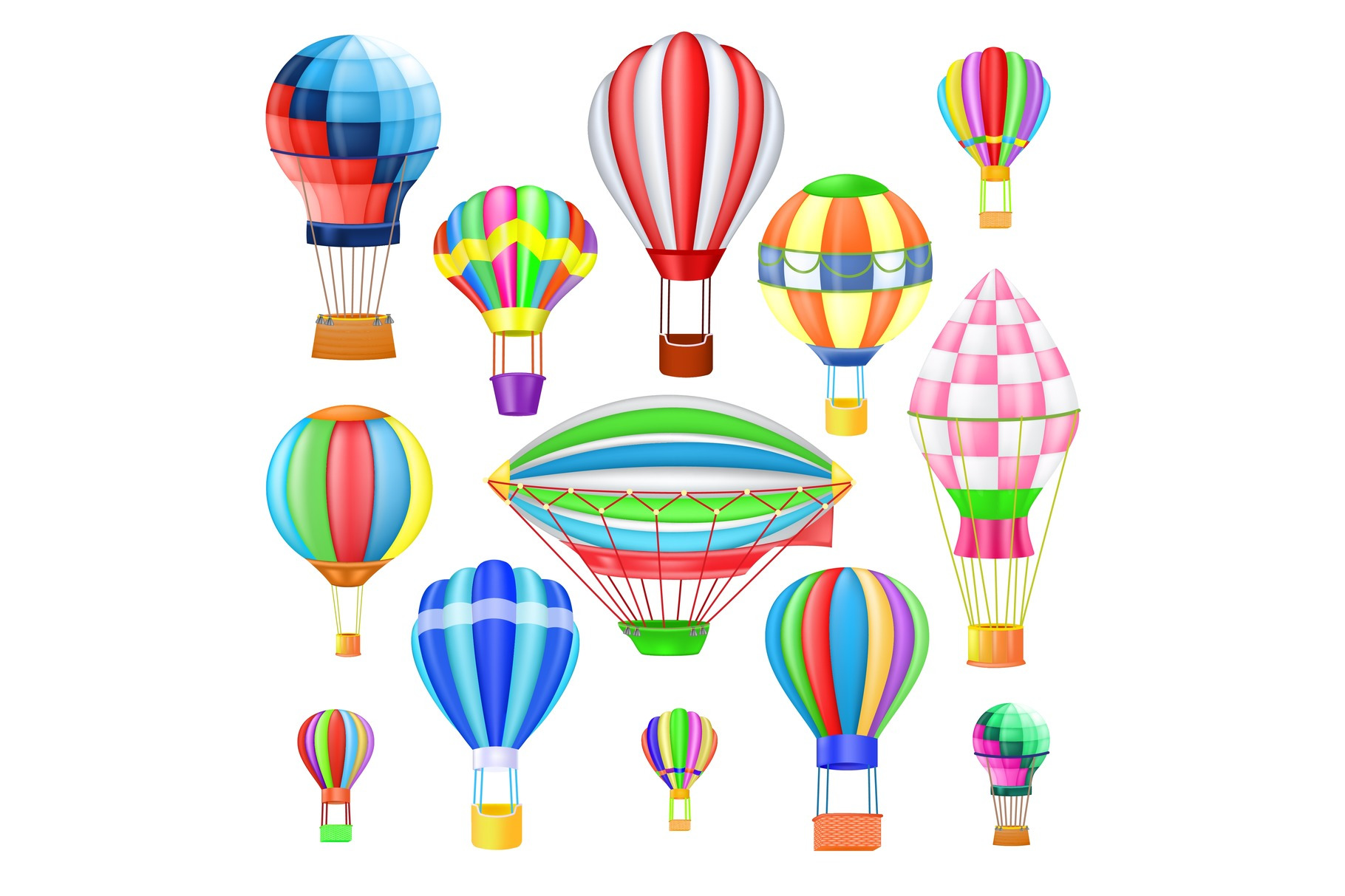 Air balloon vector cartoon air, a Transportation Illustration by KitVector