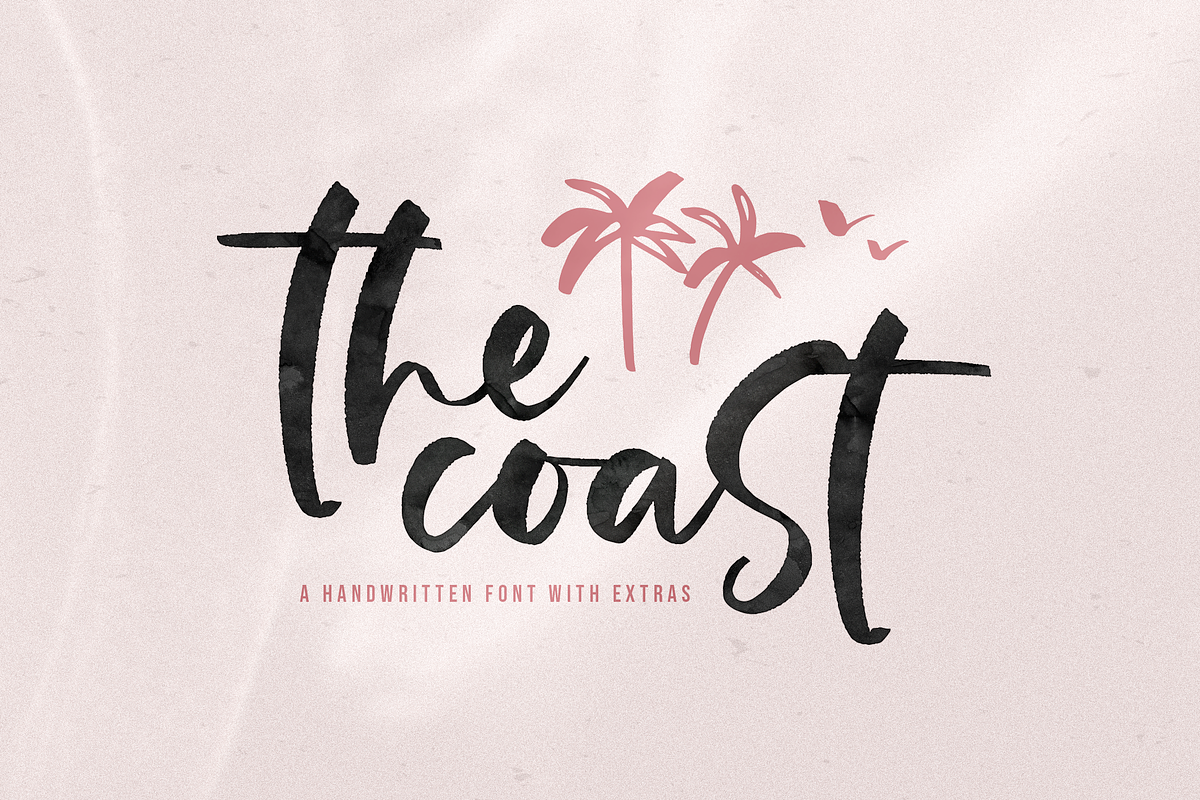 The Coast | Script Font with Extras, a Script Font by KA Designs ...